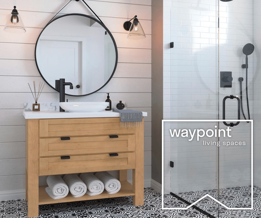 Maple Rye Bathroom Vanity Cabinets - Asheville Cabinets